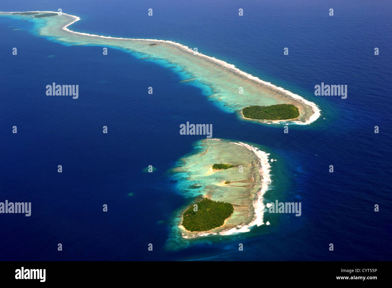 Pacific atoll aerial hi-res stock photography and images - Alamy