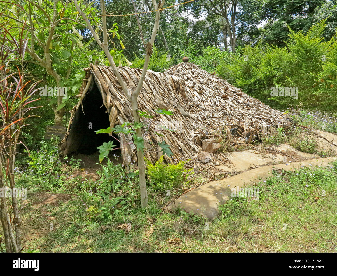Traditional Tanzania East Africa homes as seen on display at Marangu ...