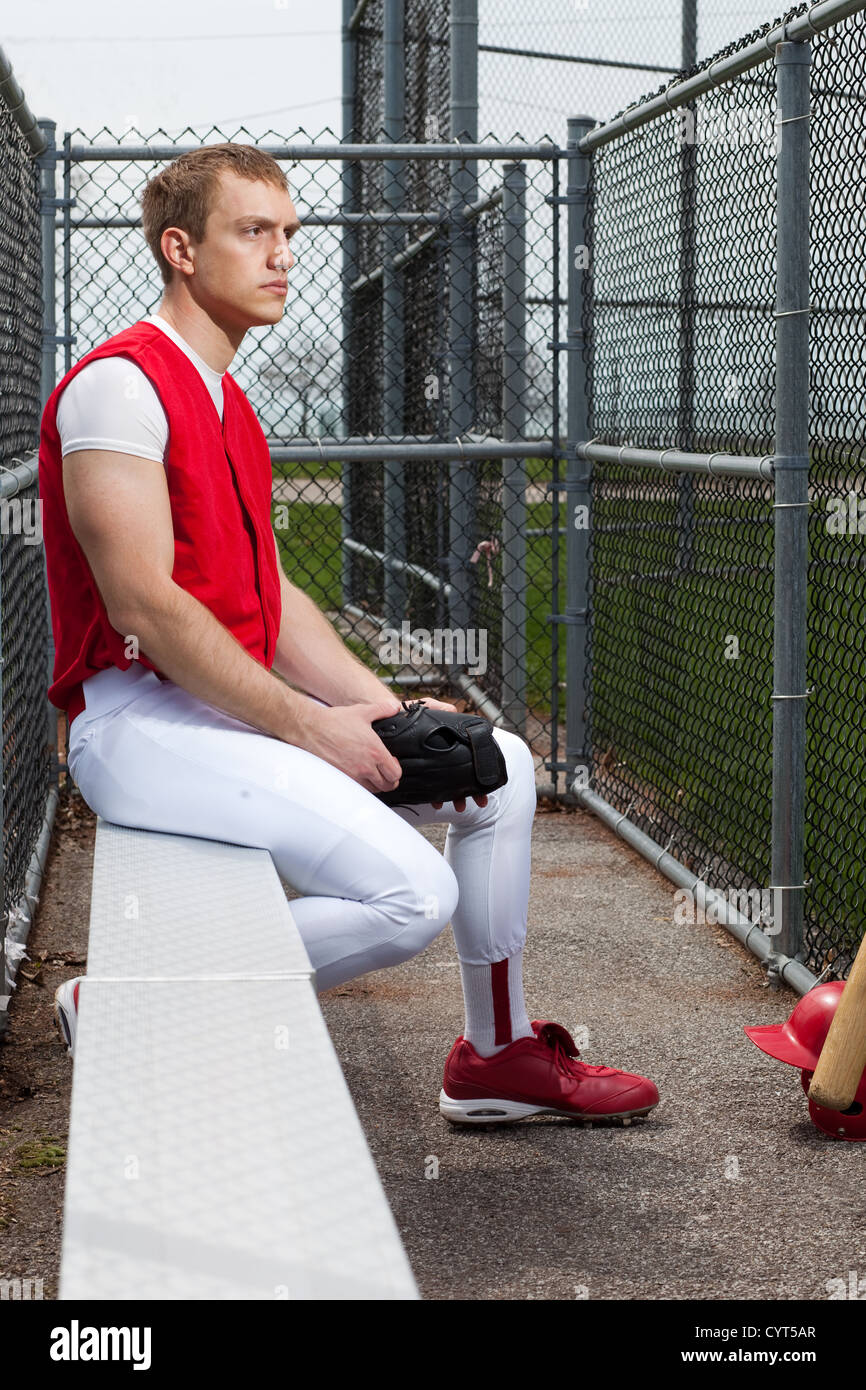 Sitting bench baseball hi-res stock photography and images - Alamy