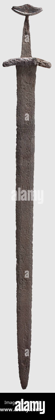 A Central European sword with a silvered pommel,10th Century A double ...