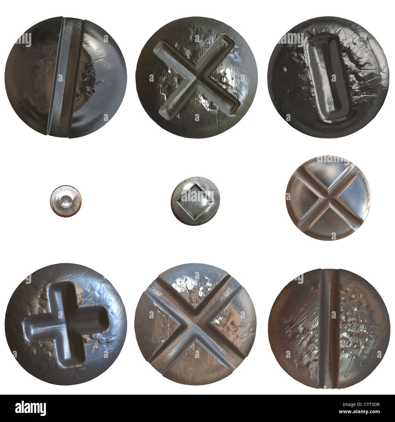 Screw collection Cut Out Stock Images & Pictures - Alamy
