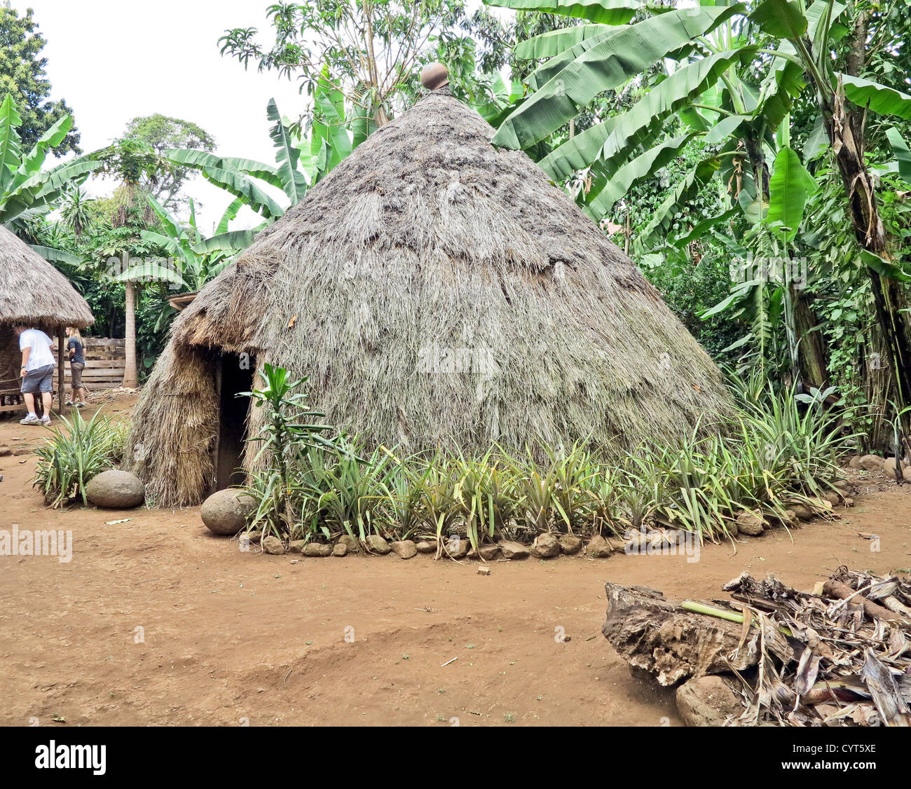 Traditional Tanzania East Africa homes as seen on display at Marangu ...