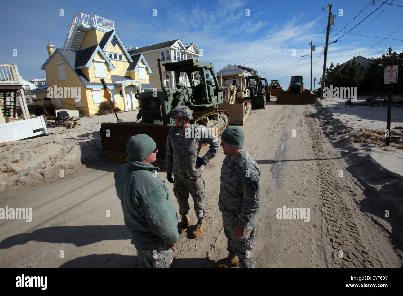Soldiers from the New Jersey Army National Guard prepare their ...