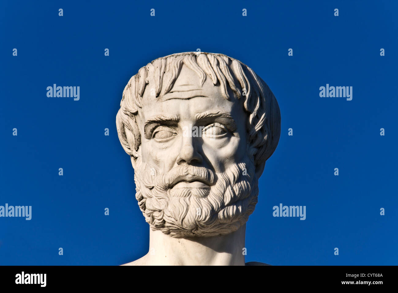 Aristotle statue located at Stageira of Greece (birthplace of the ...