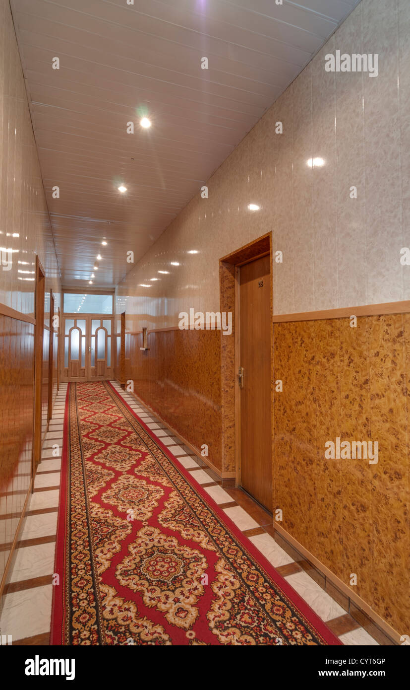 cheap camping interiors motel hotel soviet russia Stock Photo - Alamy