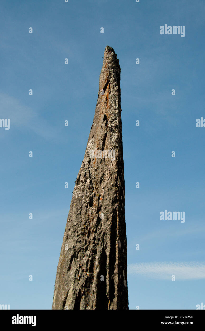 A memorial stone formed liked a javelin Stock Photo - Alamy