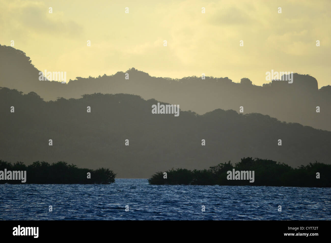 Sunset at Pohnpei Island, Federated States of Micronesia, North Pacific ...
