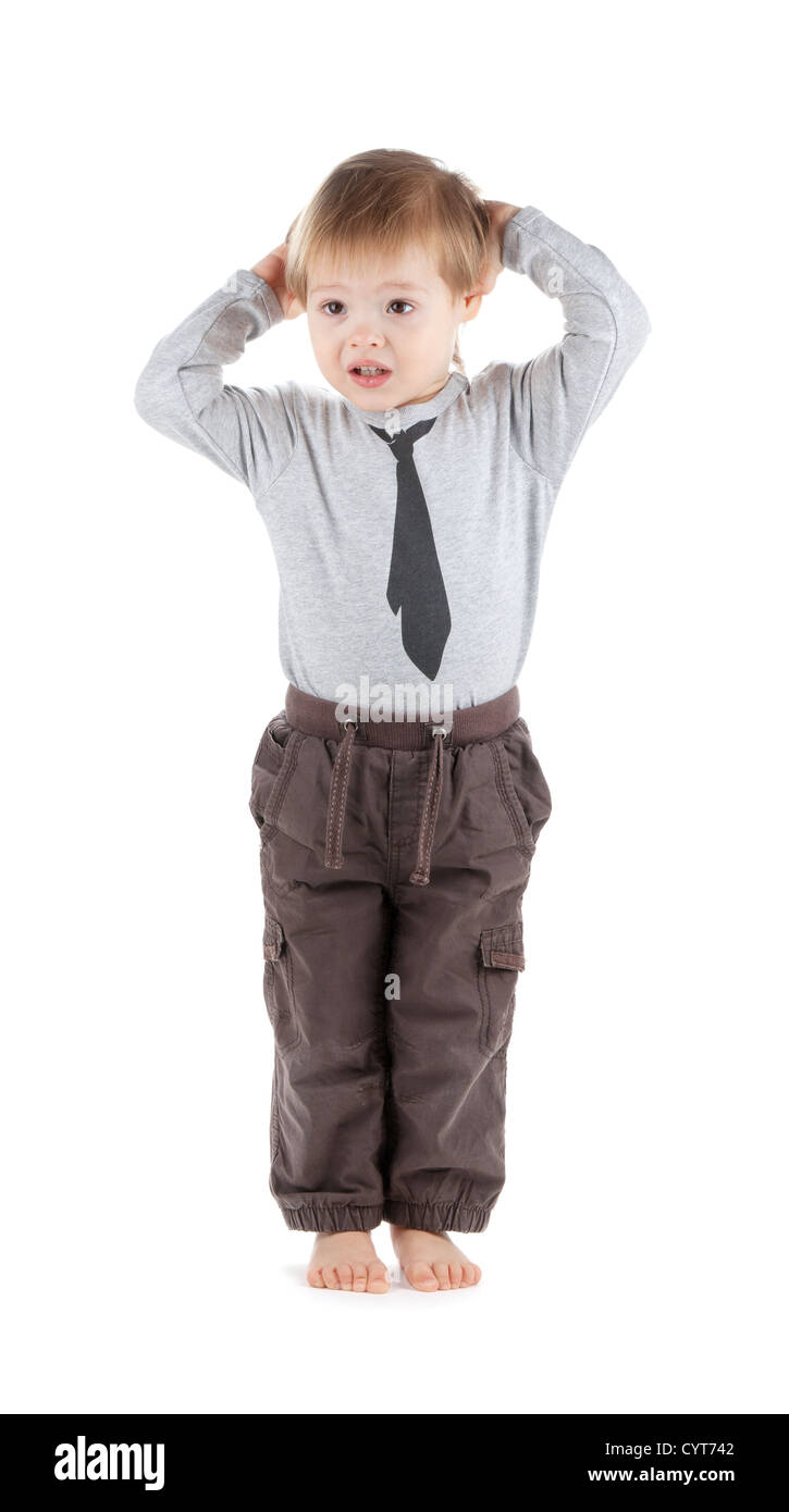 Small baby. Isolated on white background Stock Photo - Alamy