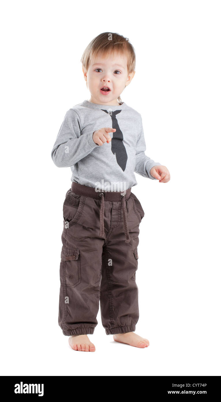 Small baby. Isolated on white background Stock Photo - Alamy