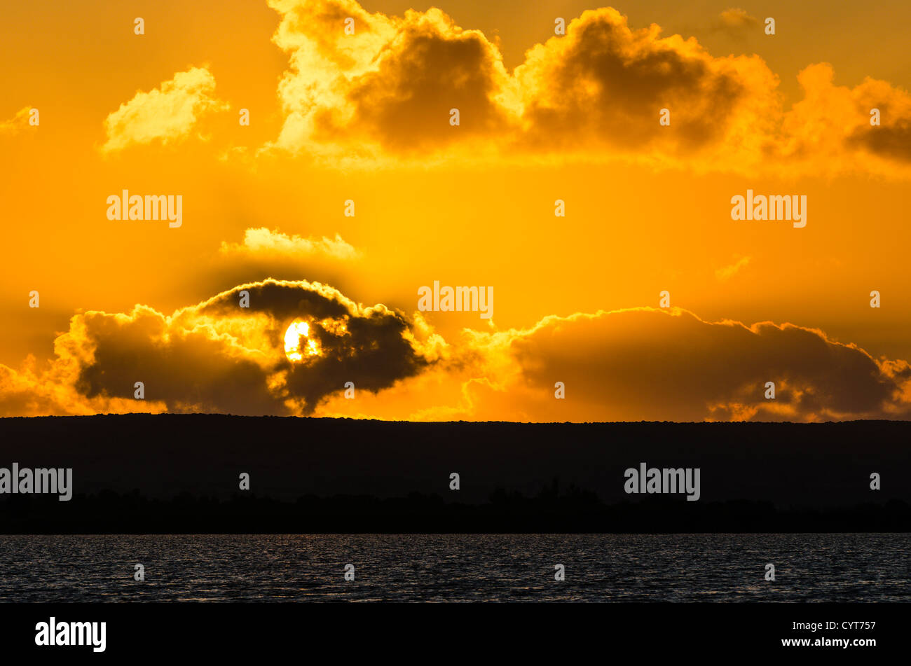 Clouds on sunset sky Stock Photo - Alamy