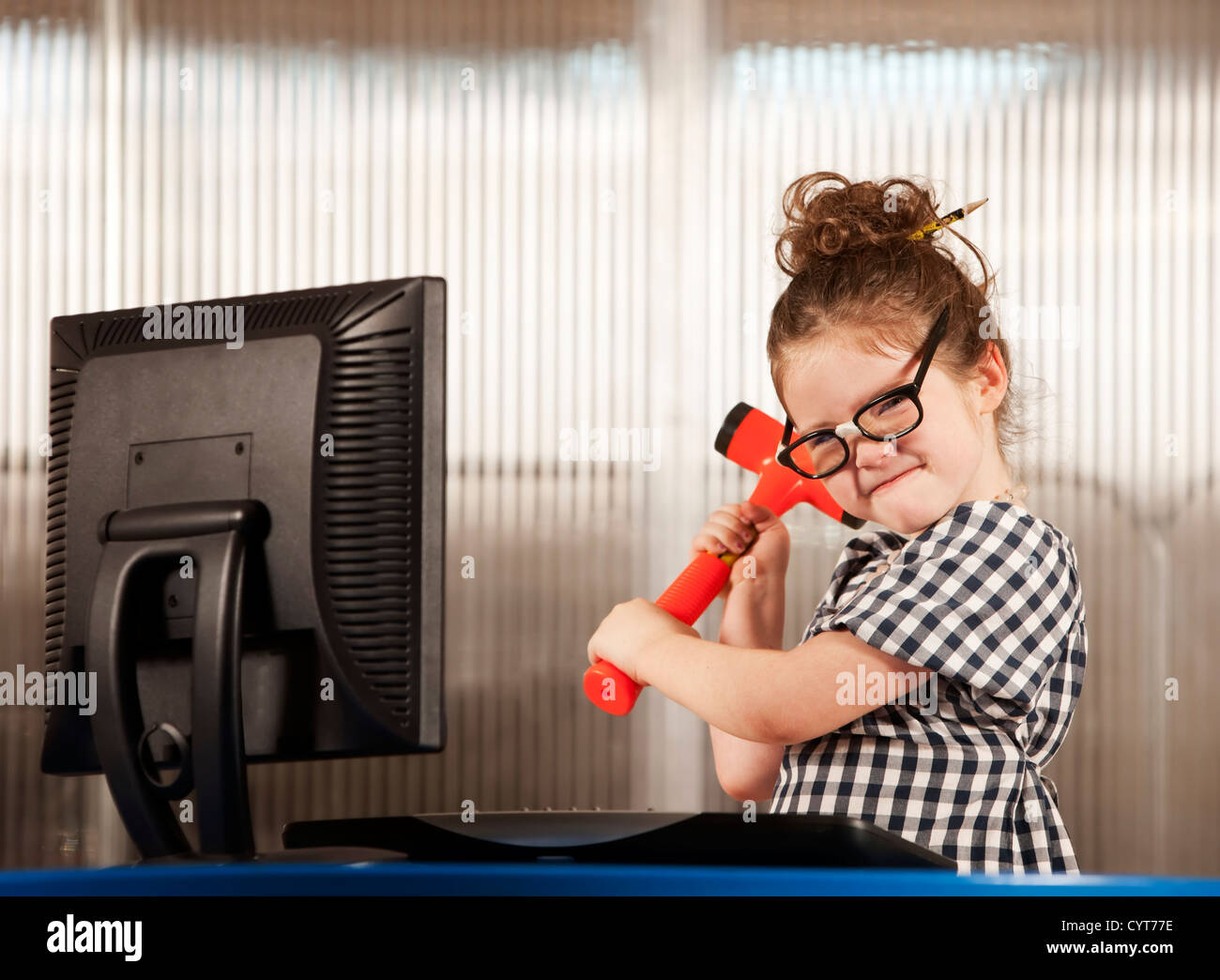 Smashing computer hi-res stock photography and images - Alamy