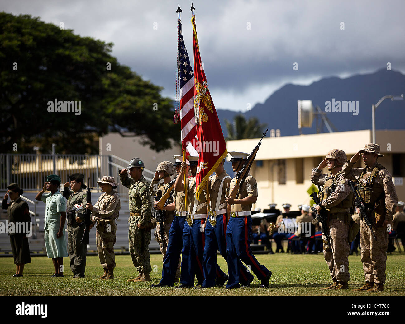 U S Marines Color Guard High Resolution Stock Photography and Images ...