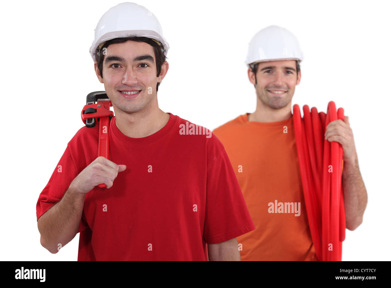 Men opening pipe hi-res stock photography and images - Alamy