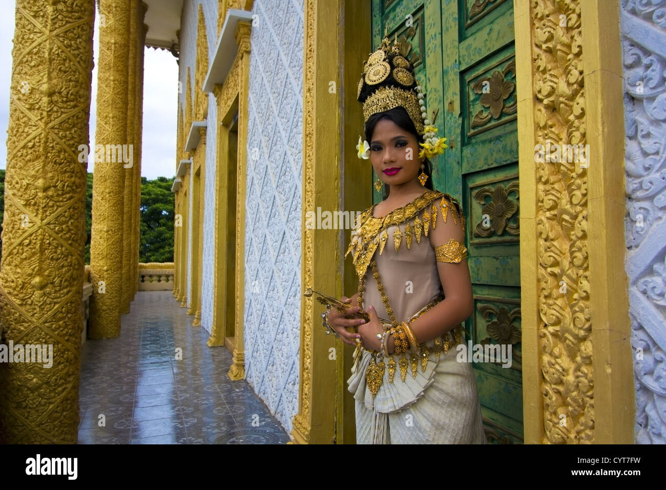 Apsara Dancer beautiful supernatural female in asian mythology Stock ...