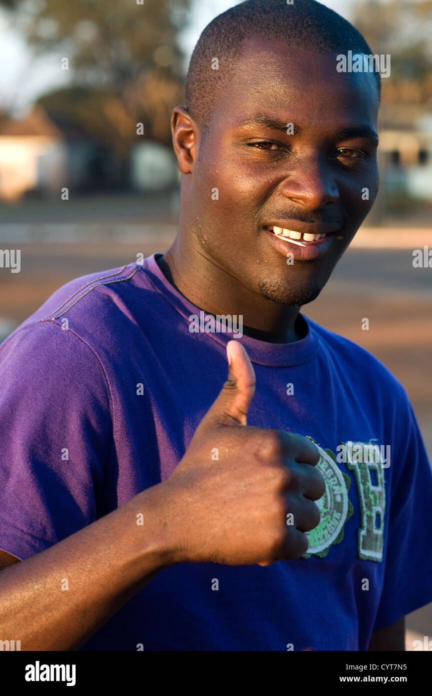 Young man in city center, Lichinga, mozambique Stock Photo - Alamy