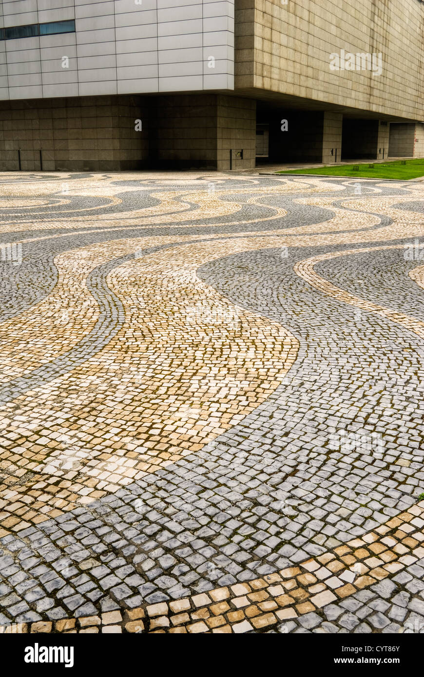 Ground with stone pattern in outside of modern city Stock Photo - Alamy