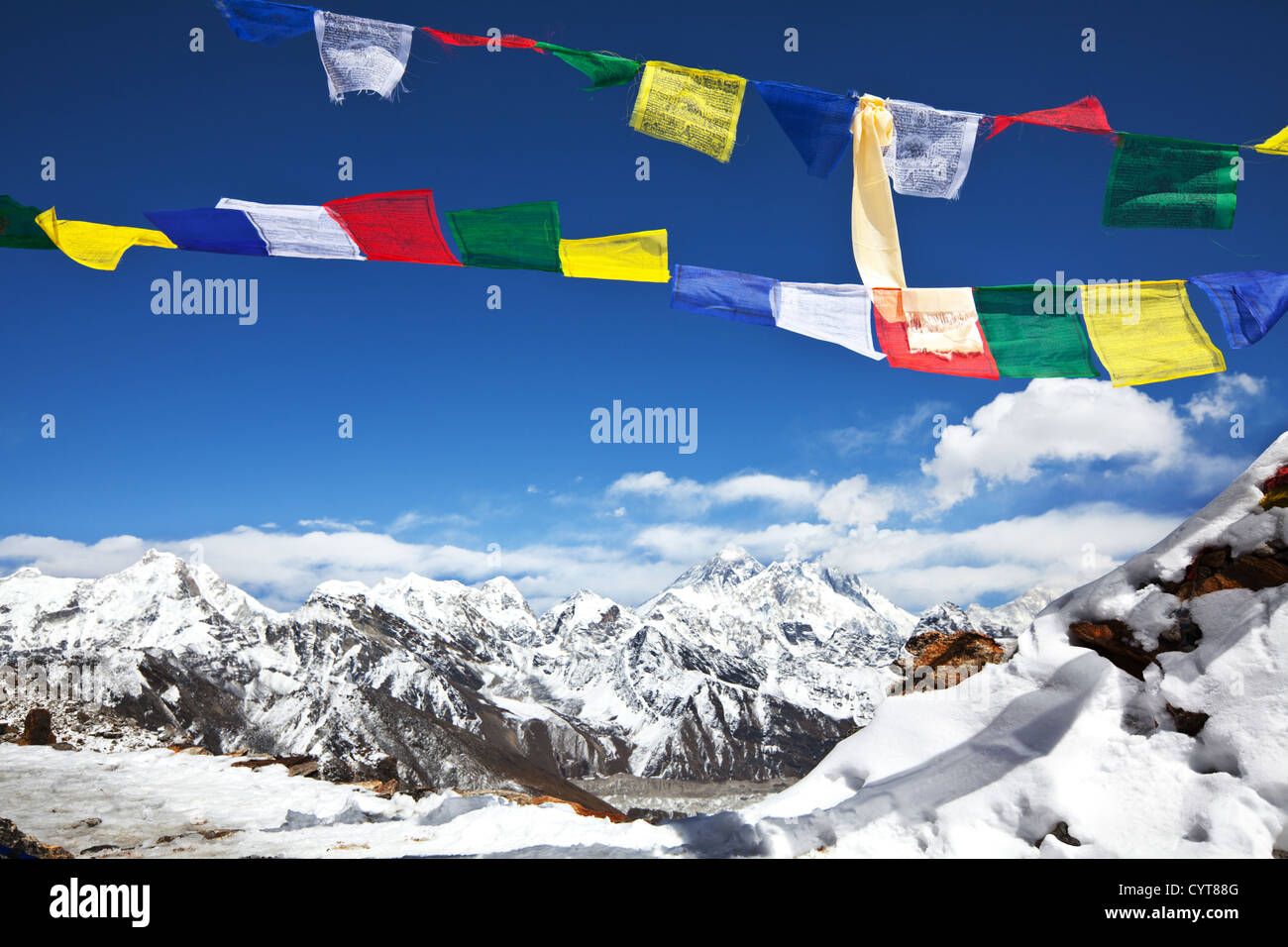 prayer flags in Himalayan Stock Photo - Alamy