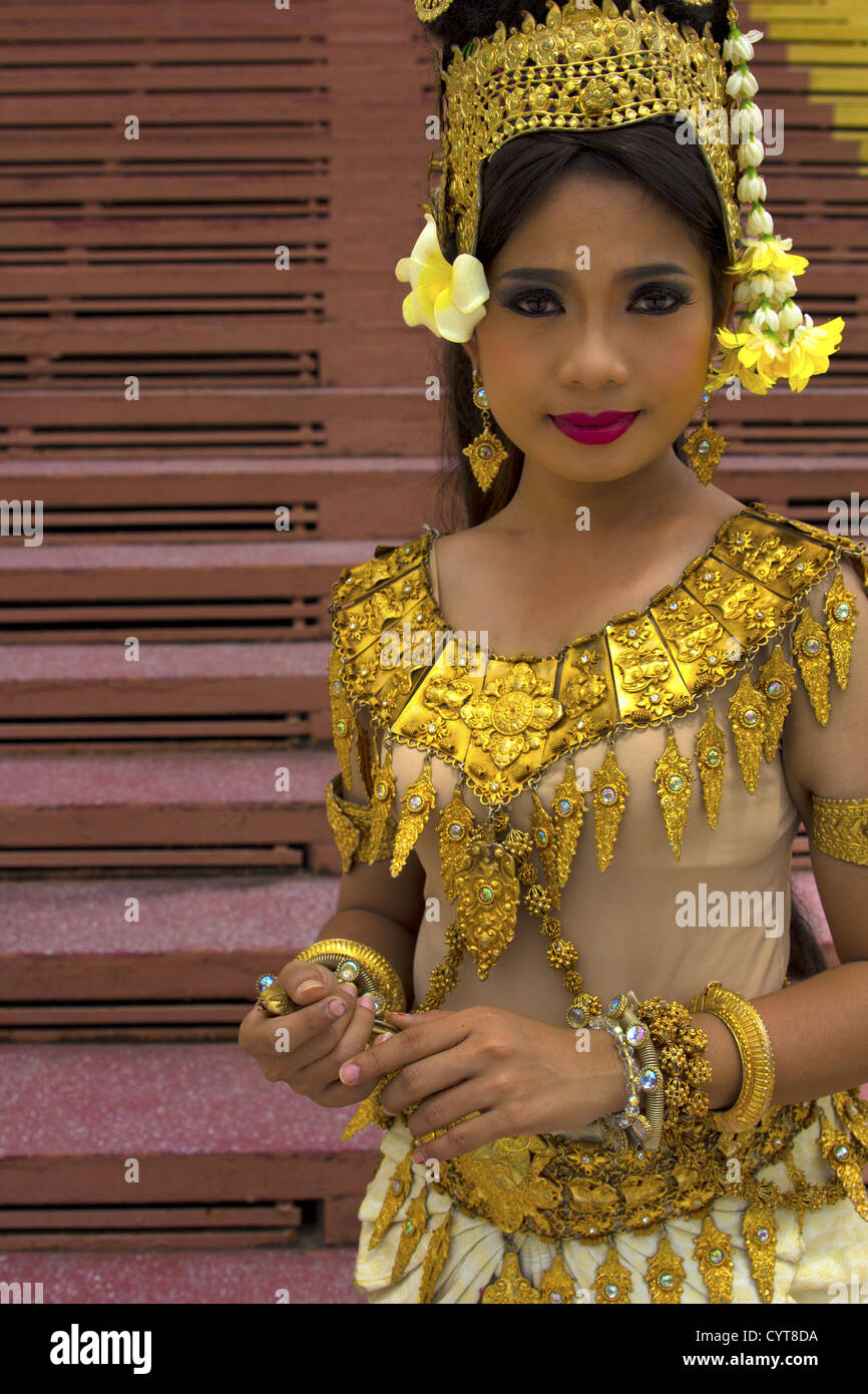 Apsara Dancer beautiful supernatural female in asian mythology Stock ...