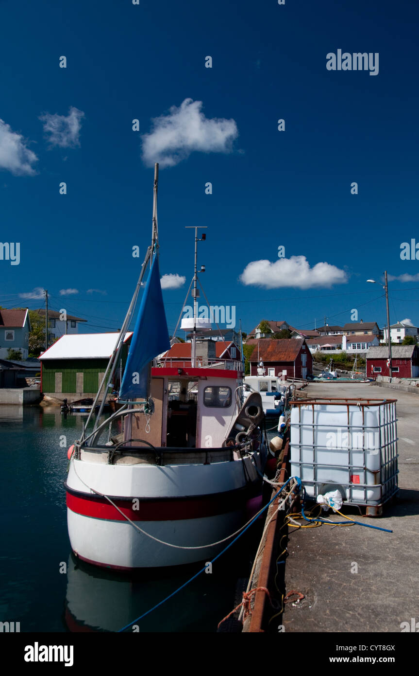 A fishing boat seen from the stern Stock Photo - Alamy