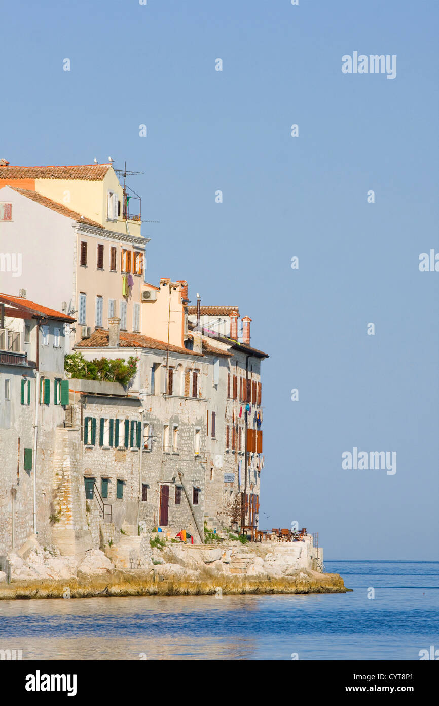 Old town architecture of Rovinj, Croatia. Istria touristic attraction ...