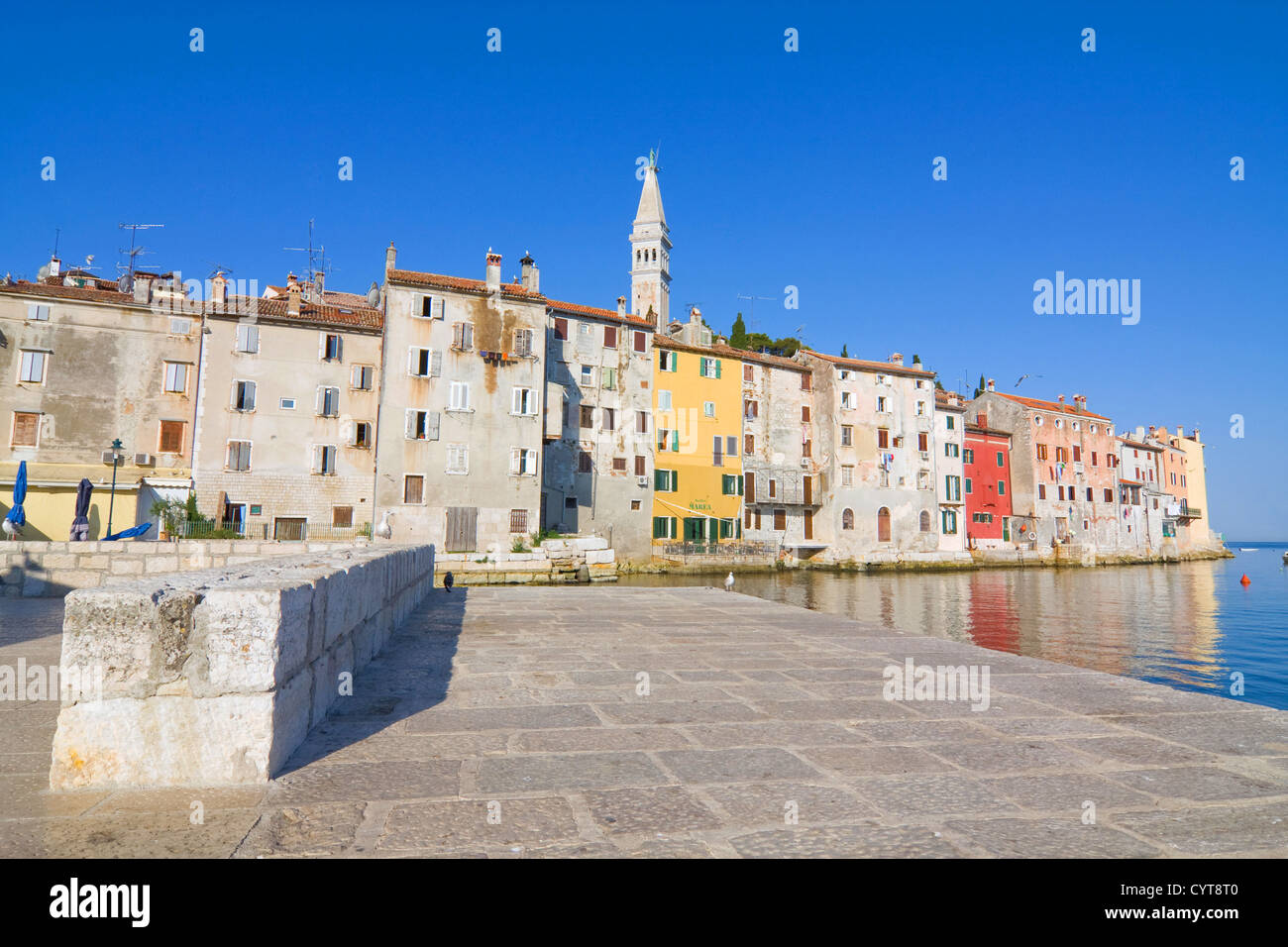 Old town architecture of Rovinj, Croatia. Istria touristic attraction ...