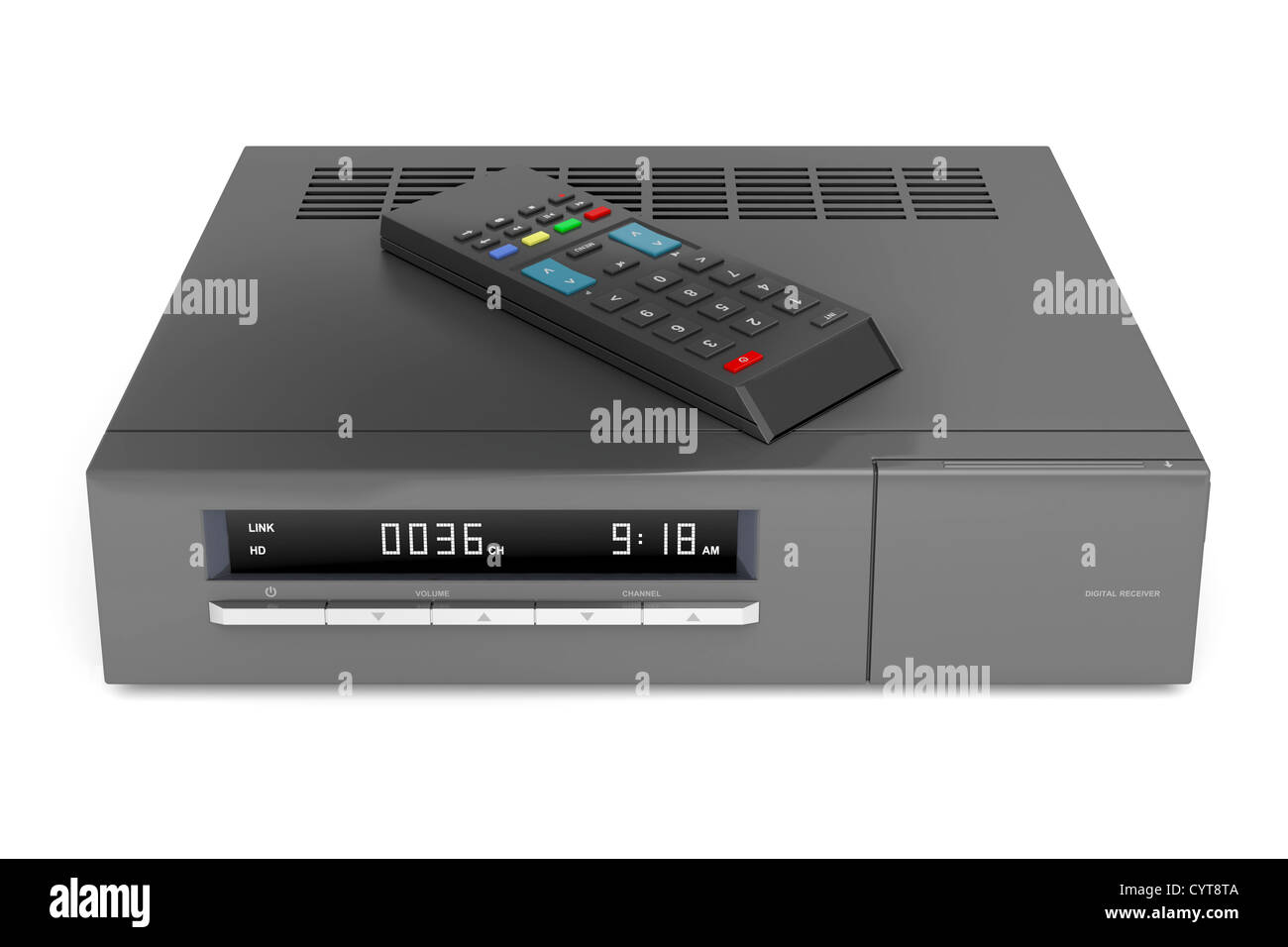 Digital receiver with remote control Stock Photo - Alamy