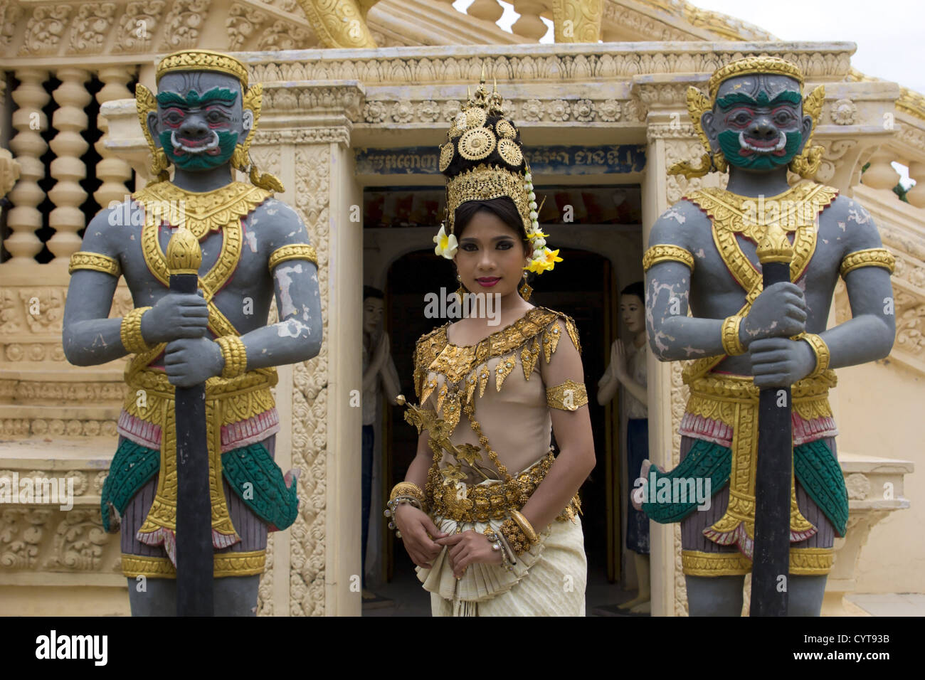 Apsara Dancer beautiful supernatural female in asian mythology Stock ...