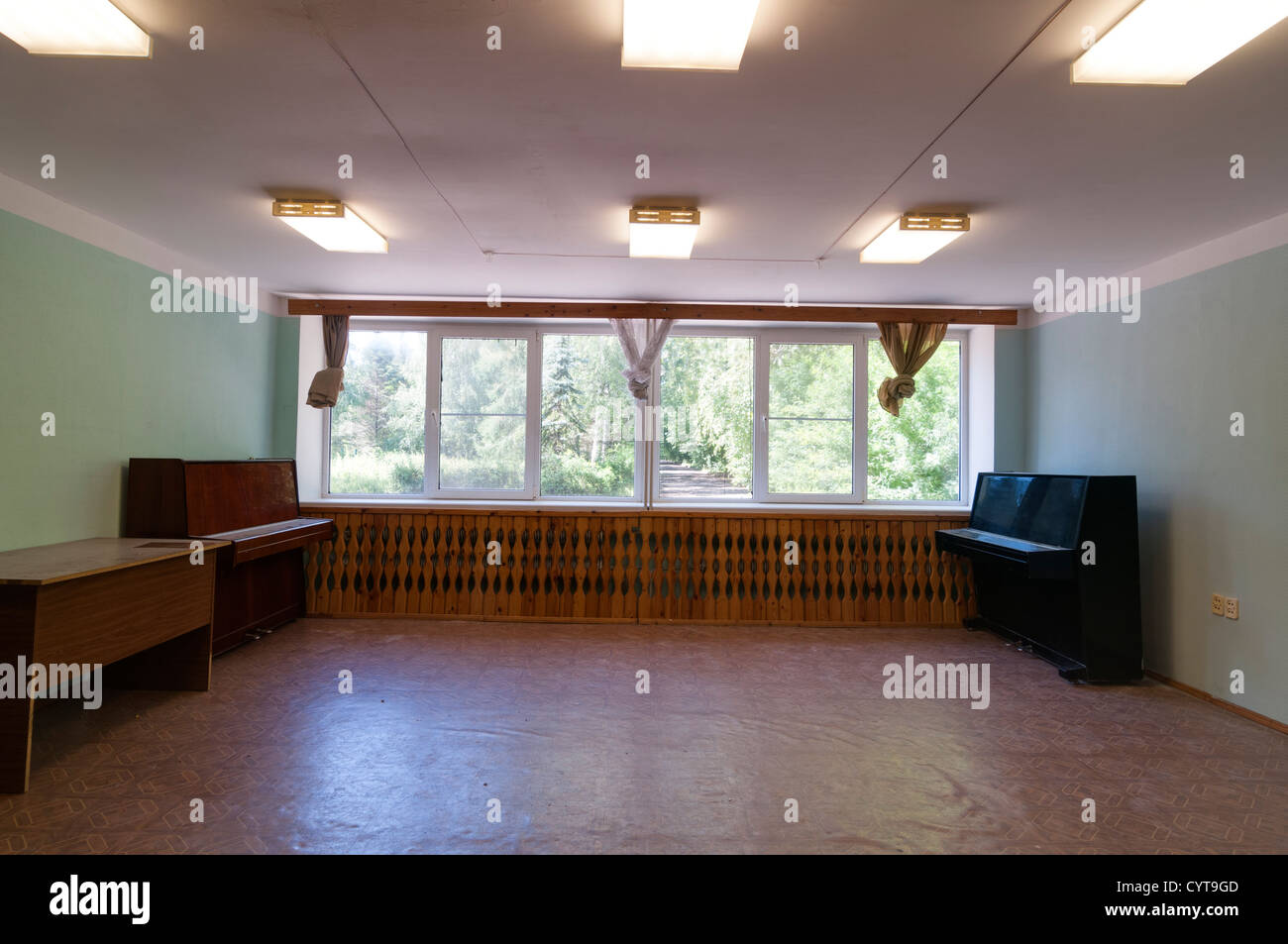 cheap camping interiors motel hotel soviet russia Stock Photo - Alamy