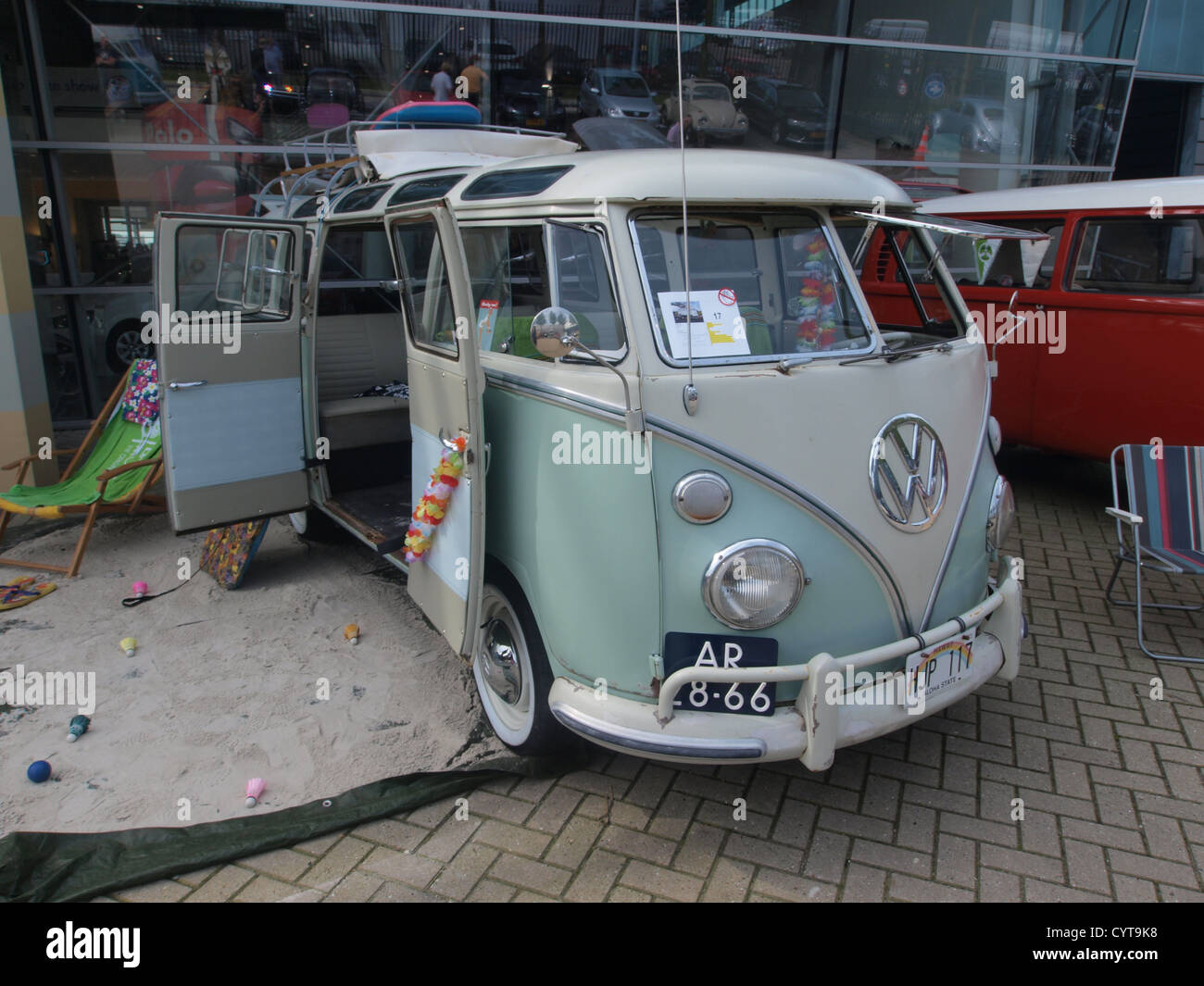 The Volkswagen Samba de Luxe camper van, a classic vehicle from the ...