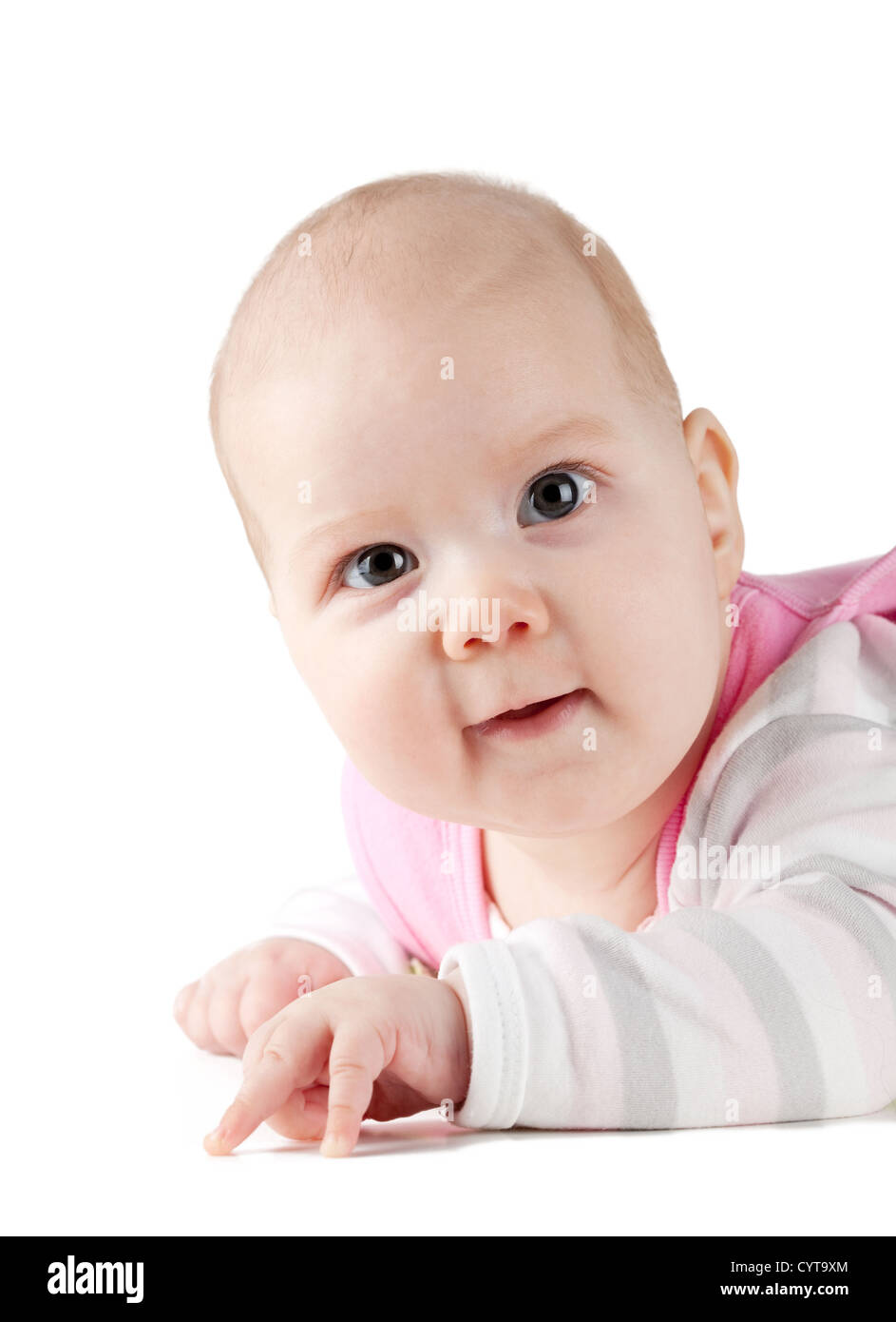 Portrait of small baby. Isolated on white background Stock Photo - Alamy