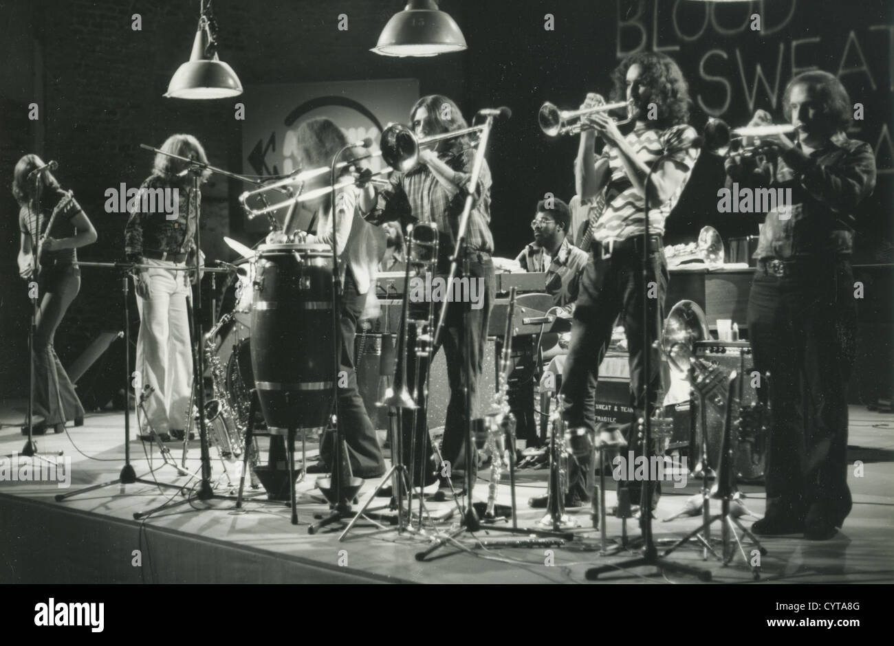 BLOOD SWEAT AND TEARS US rock group about 1975 Stock Photo - Alamy