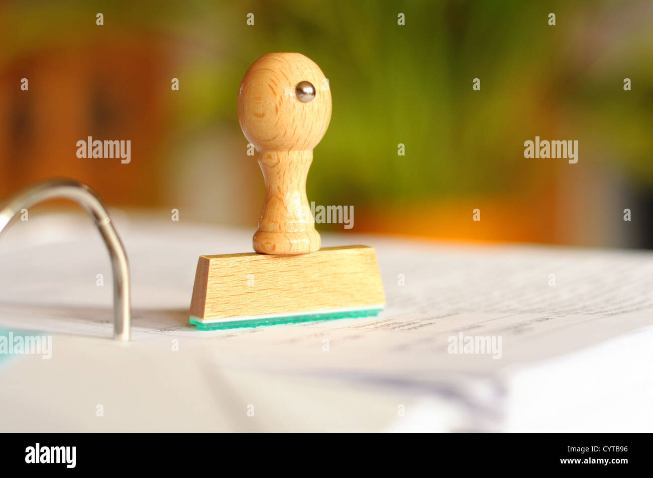 stamp in office with documents showing bureaucracy concept Stock Photo ...