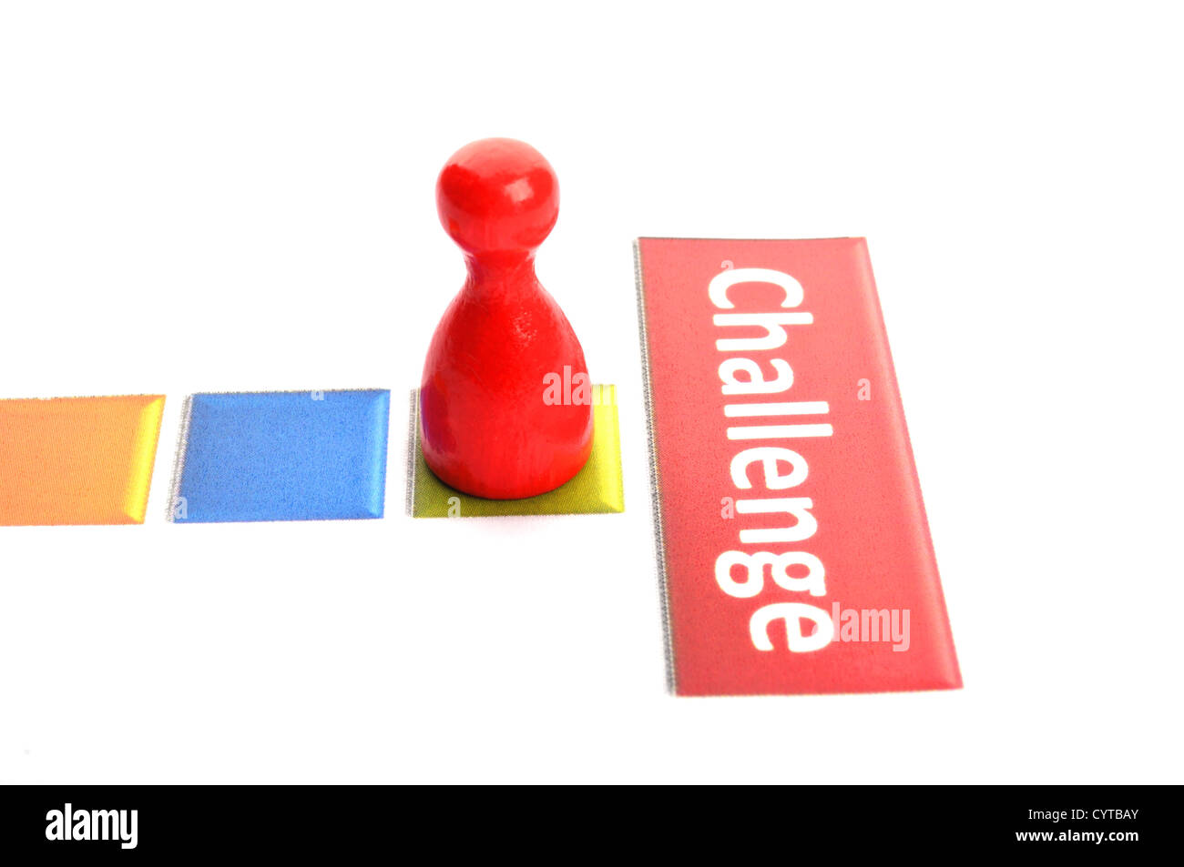 challenge business success concept with pawn on white Stock Photo - Alamy