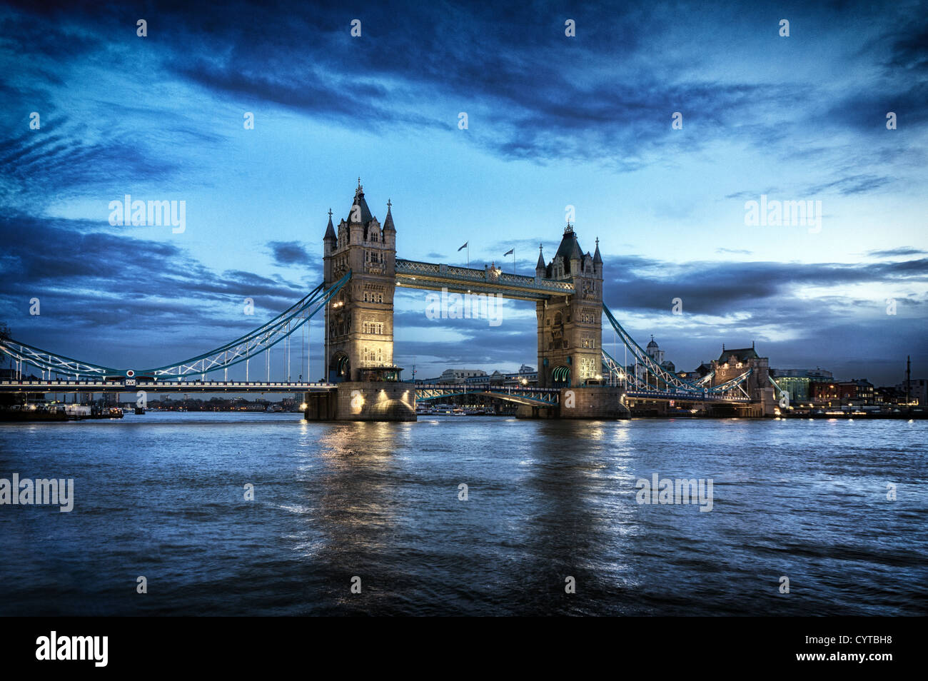Tower Bridge at dusk Stock Photo - Alamy