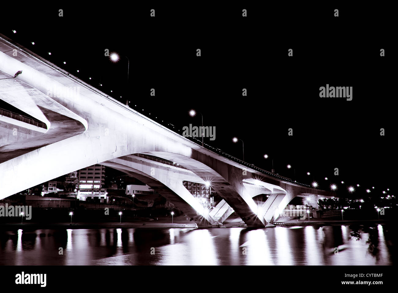 It's a colorful bridge in Taiwan. This architecture connected two part ...