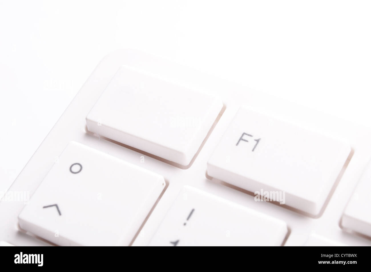 computer keyboard in white showing modern office work concept Stock ...