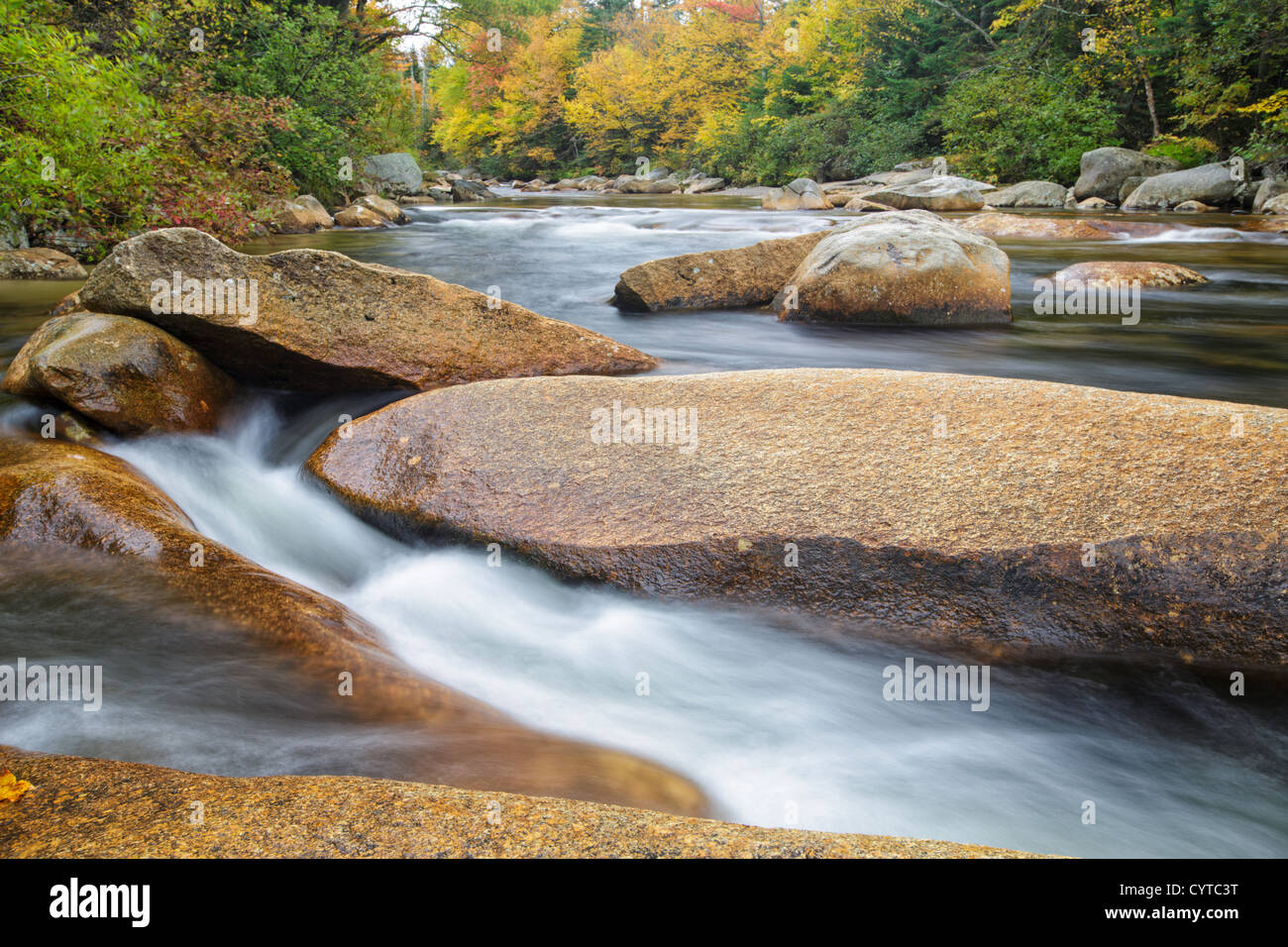 Just above the Lower Ammonoosuc Falls on the Ammonoosuc River in ...