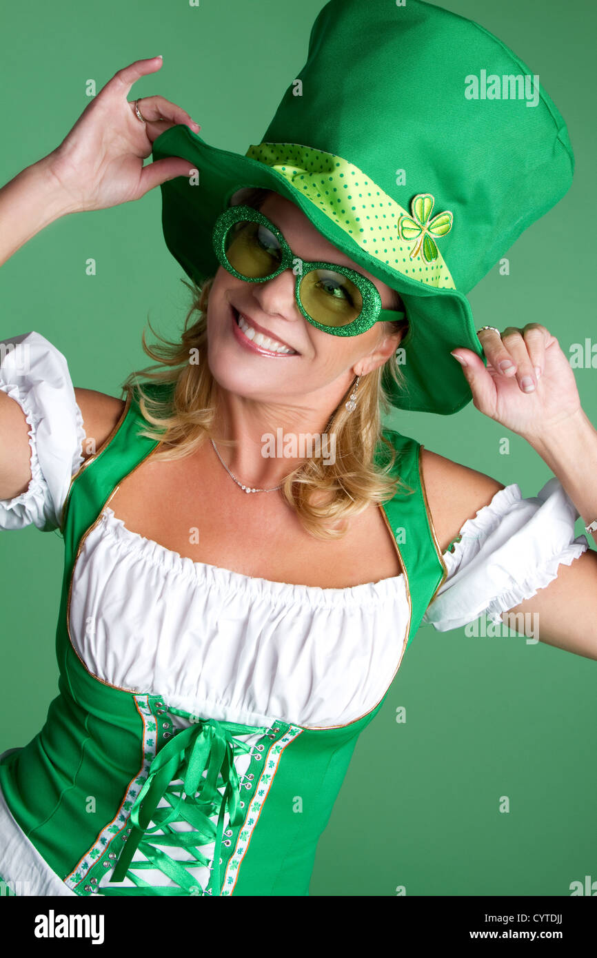 Saint Patricks Day Woman Stock Photo - Alamy
