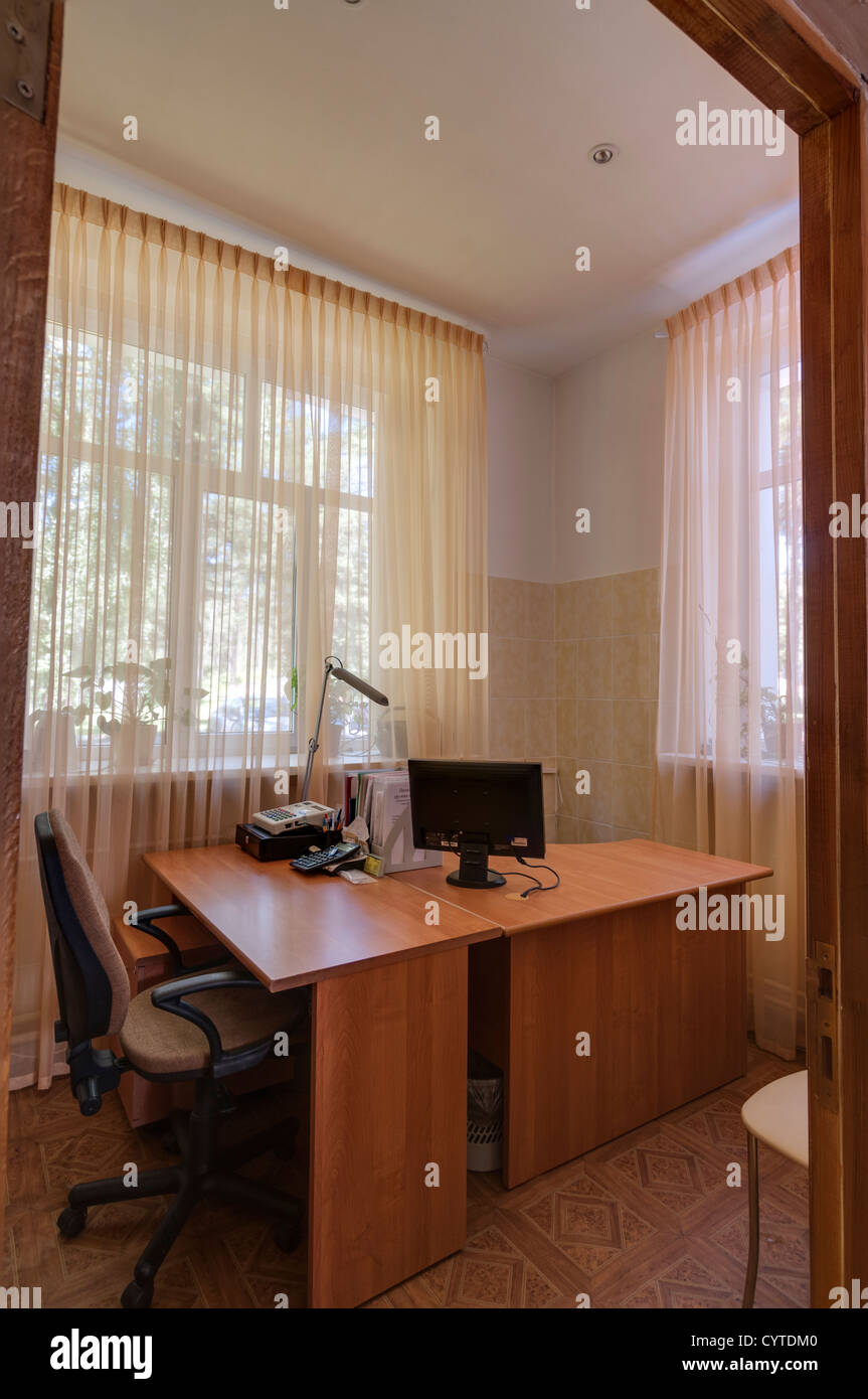 cheap camping interiors motel hotel soviet russia Stock Photo - Alamy