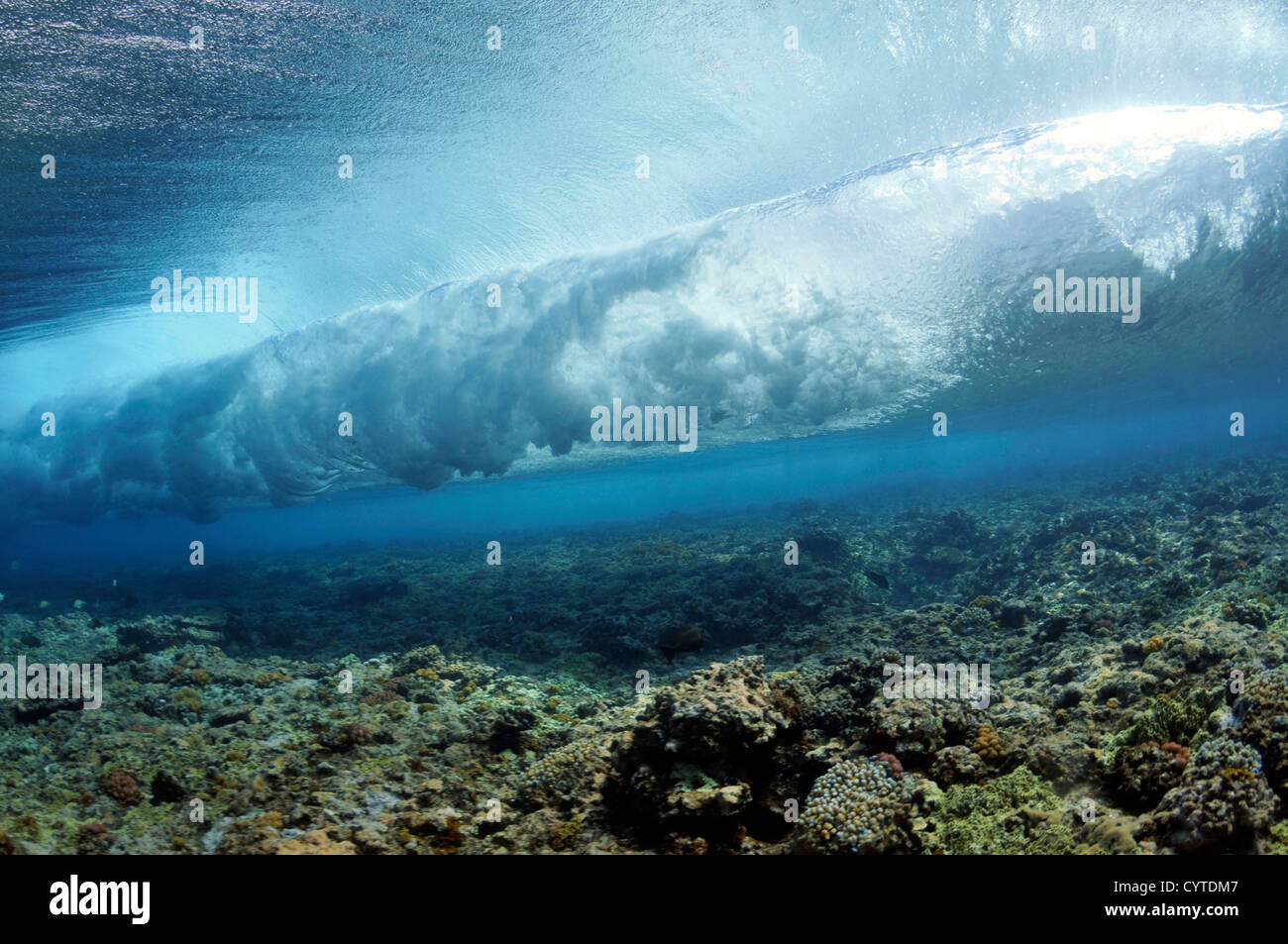 Breaking wave seen from underwater hi-res stock photography and images ...