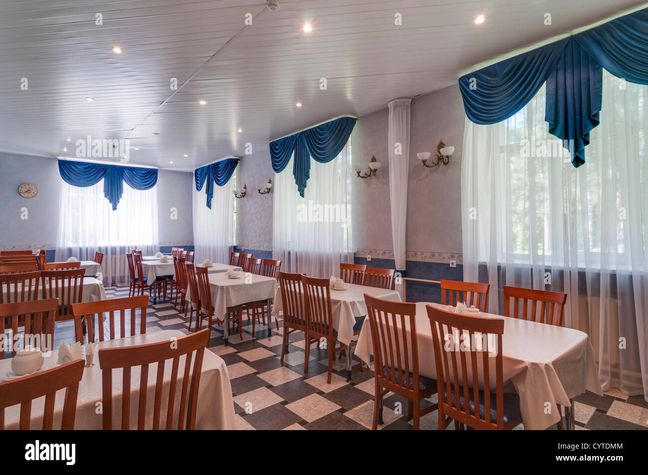 cheap camping interiors motel hotel soviet russia Stock Photo - Alamy