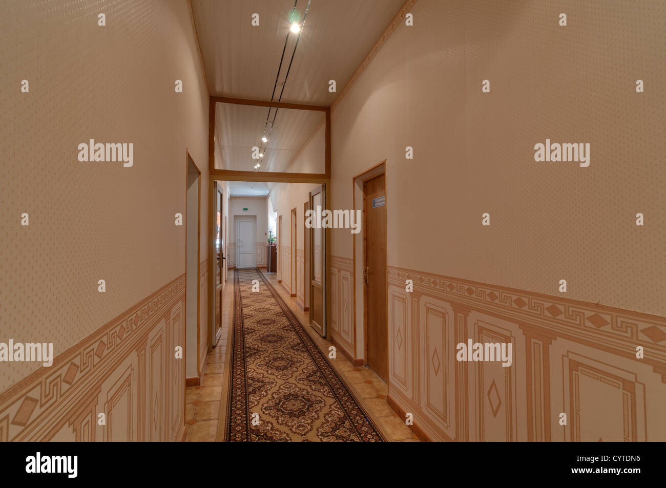 cheap camping interiors motel hotel soviet russia Stock Photo - Alamy