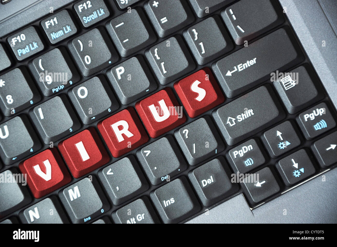 Virus on keyboard Stock Photo - Alamy