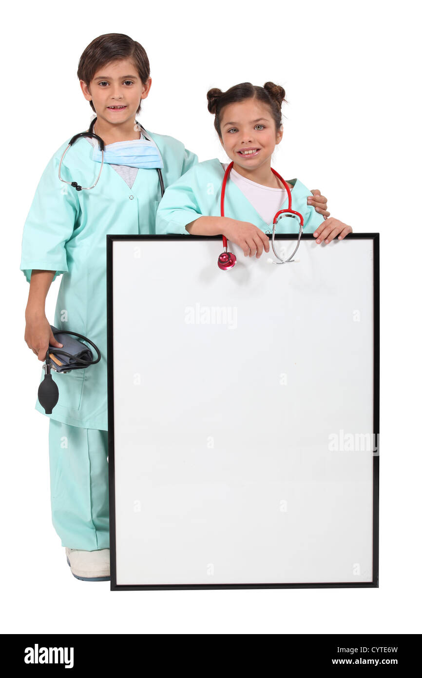 Children dressed doctors Cut Out Stock Images & Pictures - Alamy