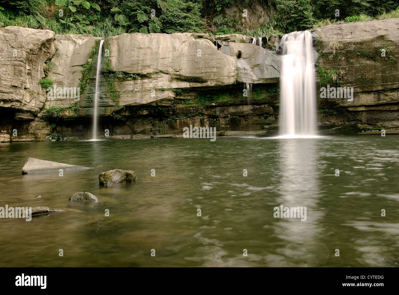 It is a beautiful waterfall over the river Stock Photo - Alamy