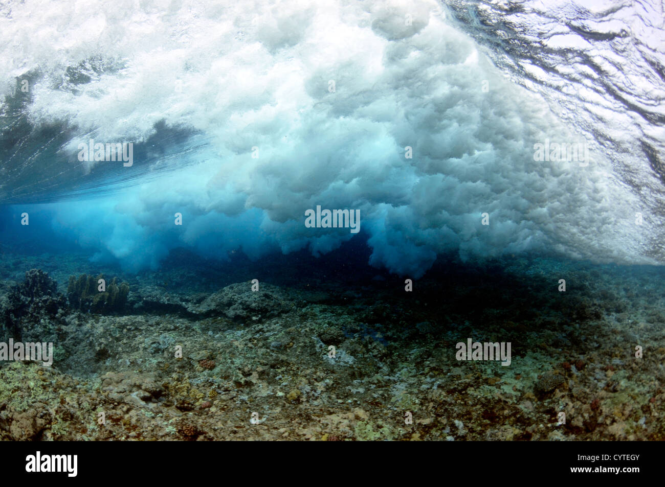 Breaking wave seen from underwater hi-res stock photography and images ...