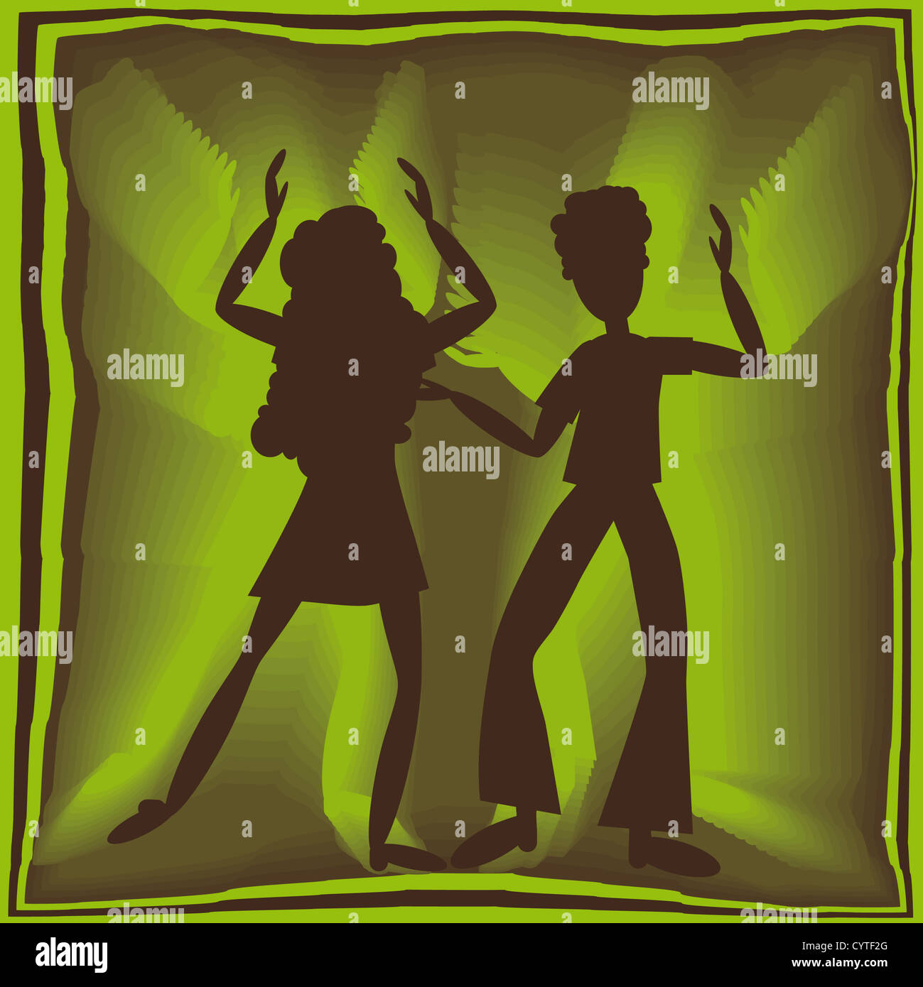 Retro silhouette dancing hi-res stock photography and images - Alamy
