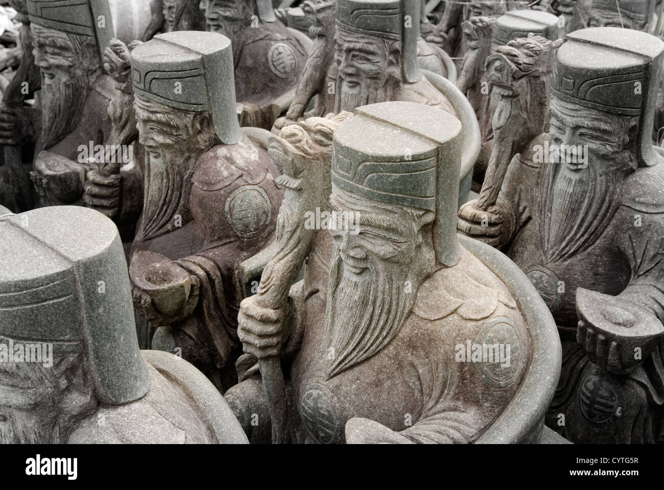 It is a group of chinese stone god Stock Photo - Alamy