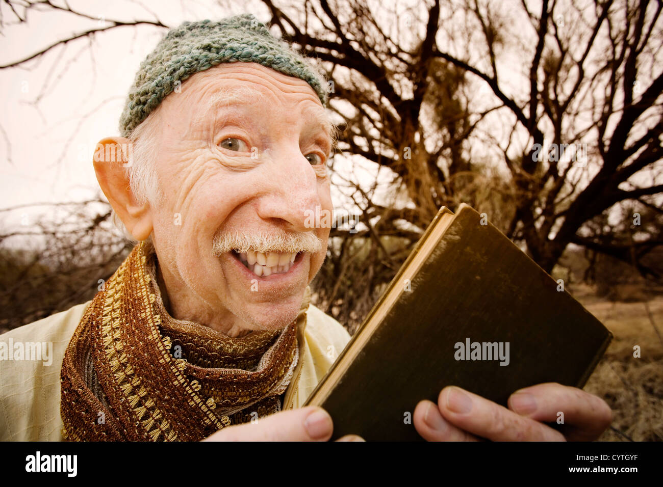 Wise man preaching in the high desert Stock Photo - Alamy