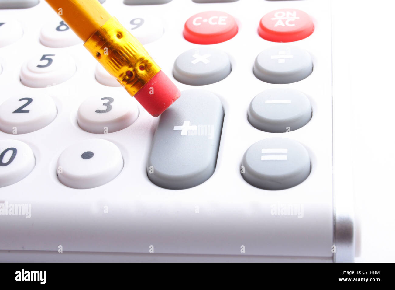 financial accounting concept with white calculator in office Stock ...